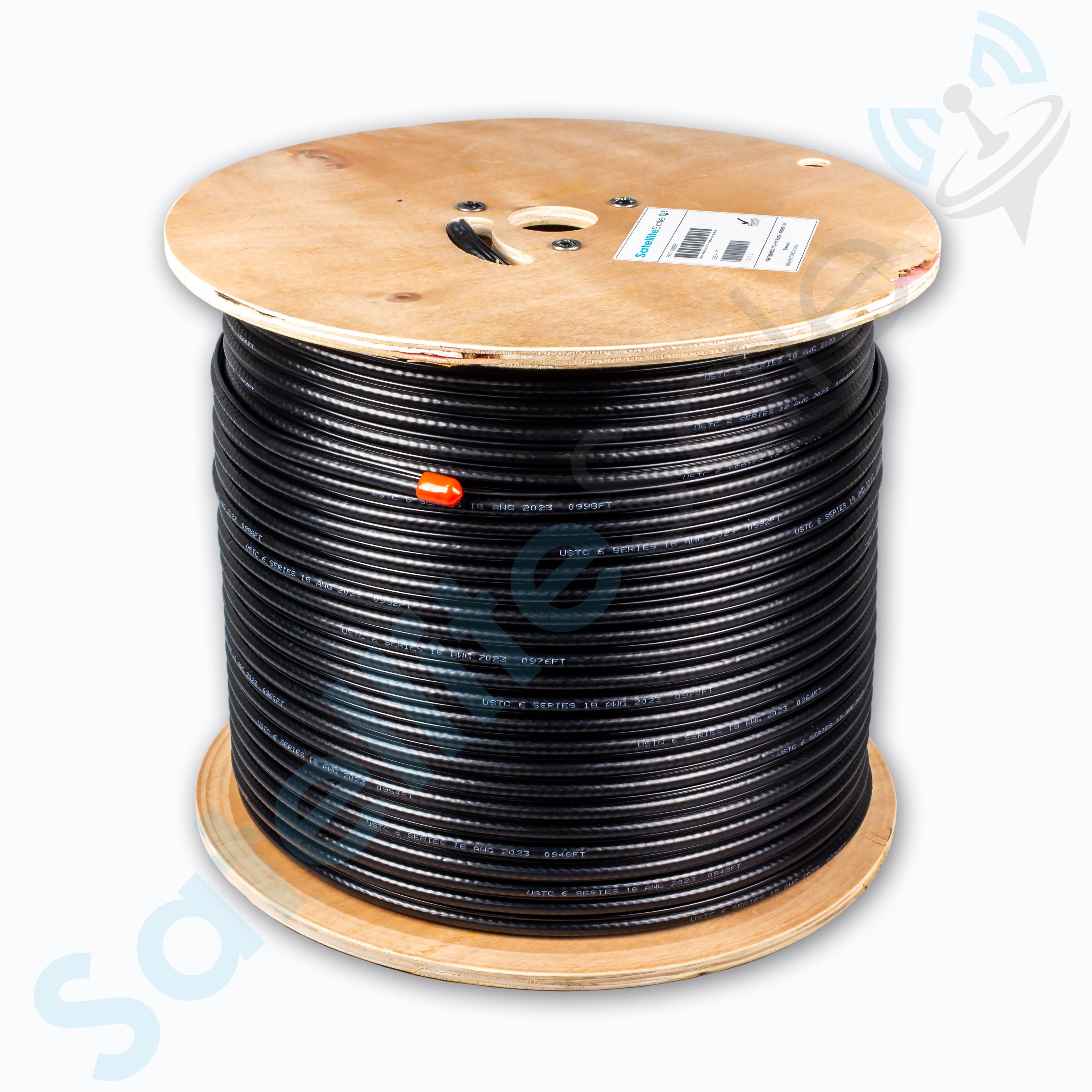 SatelliteSale RG6 Trishield 77% Coaxial Cable with Messenger Wire PVC ...