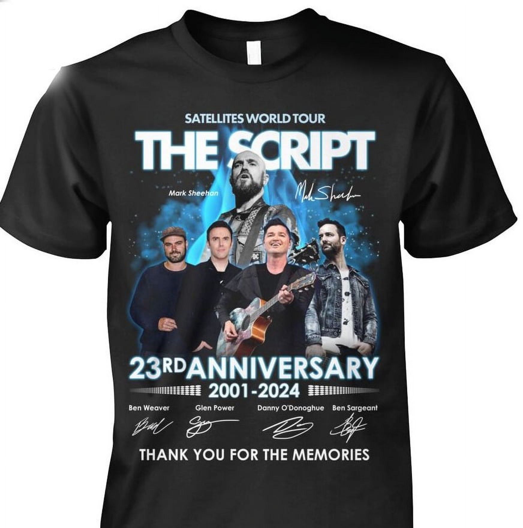 Satellites World Tour The Script 23Rd Anniversary T-Shirt 2001-2024 ...