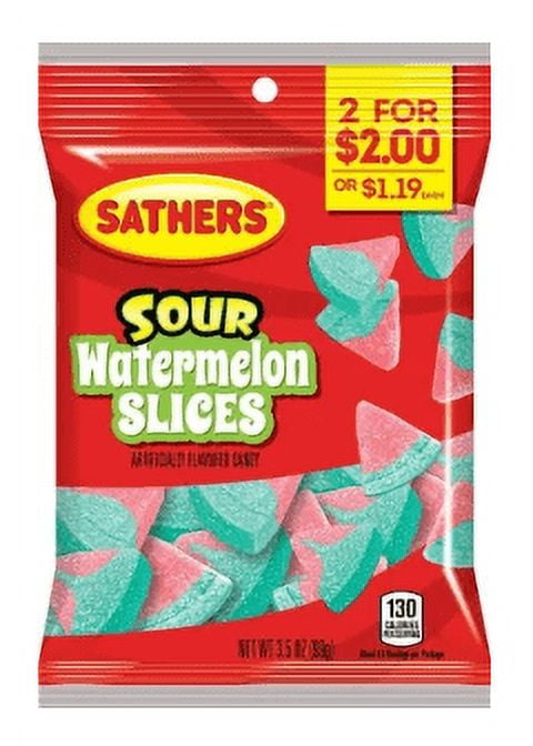 Sathers, Watermelon Fruit Slices Gummis, 3.5 Oz - Walmart.com