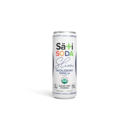 Sati Soda Slim Stamina Soda, Huckleberry Vanilla, Organic-12 floz ...