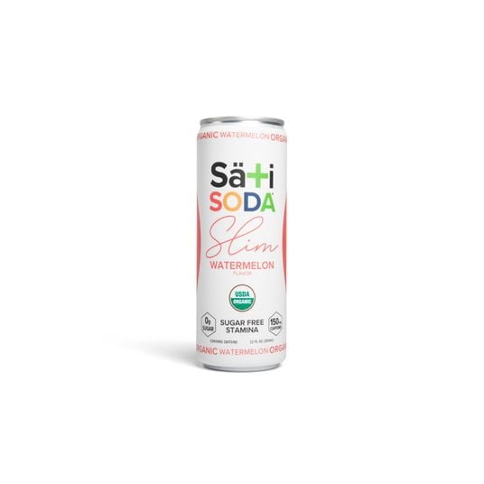 Sati Soda Slim Stamina Soda, Watermelon, Organic-12 floz - Walmart.com
