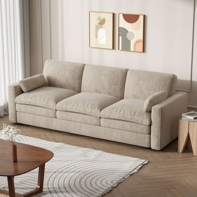 Satifur 89" Sofa Couch for Living Room, Modern Deep Seat Couch with ...