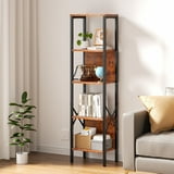 Satifur Industrial Bookshelf, 5-Shelf Freestanding Bookcase, 2 Large ...