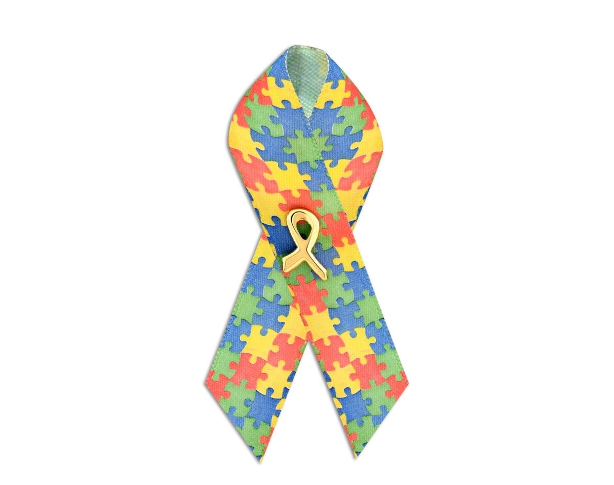 Satin Autism Awareness Ribbon Pins - Walmart.com