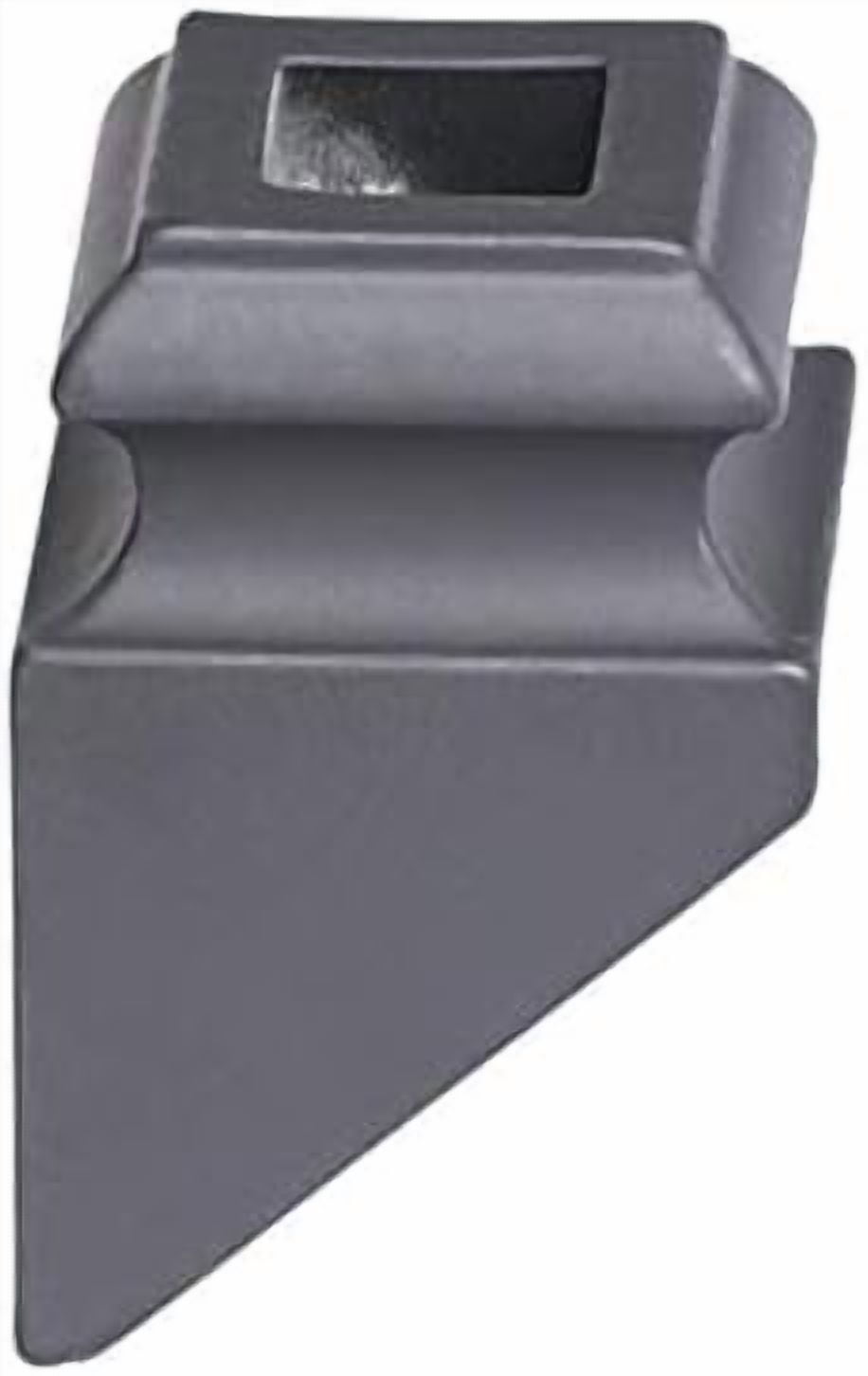 Satin Black 16.3.2 Angled Base Shoes for 1/2 inch Square Iron Balusters ...
