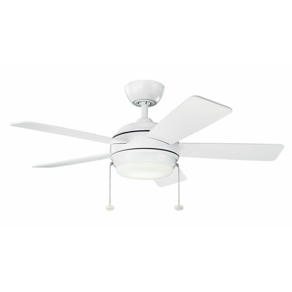 Satin Black Ceiling Fan 42 inch with 5 Reversible Black/Silver Blades ...