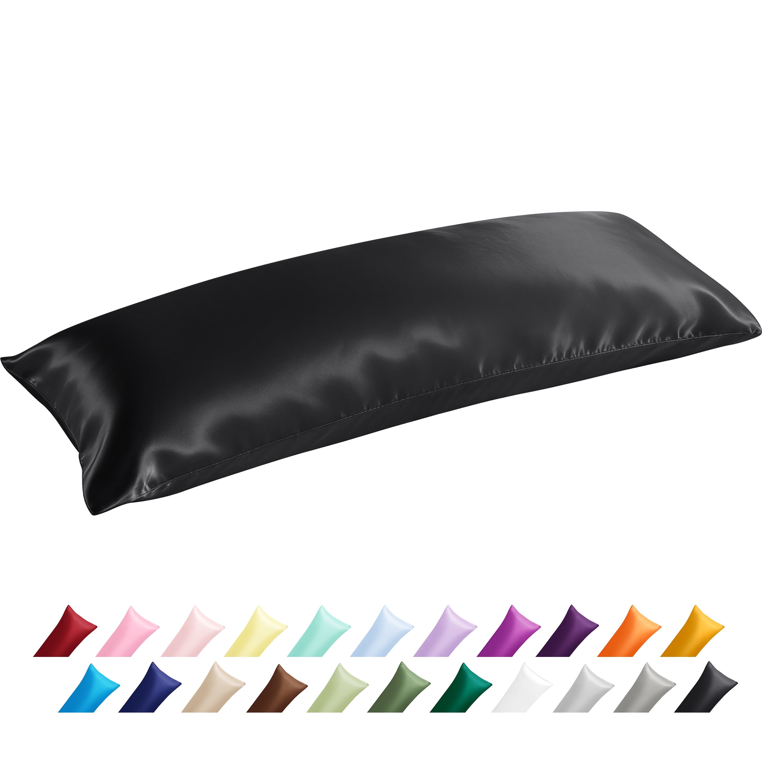 Organictune Satin Body Pillowcase, Luxurious, Silky, Envelope Closure ...