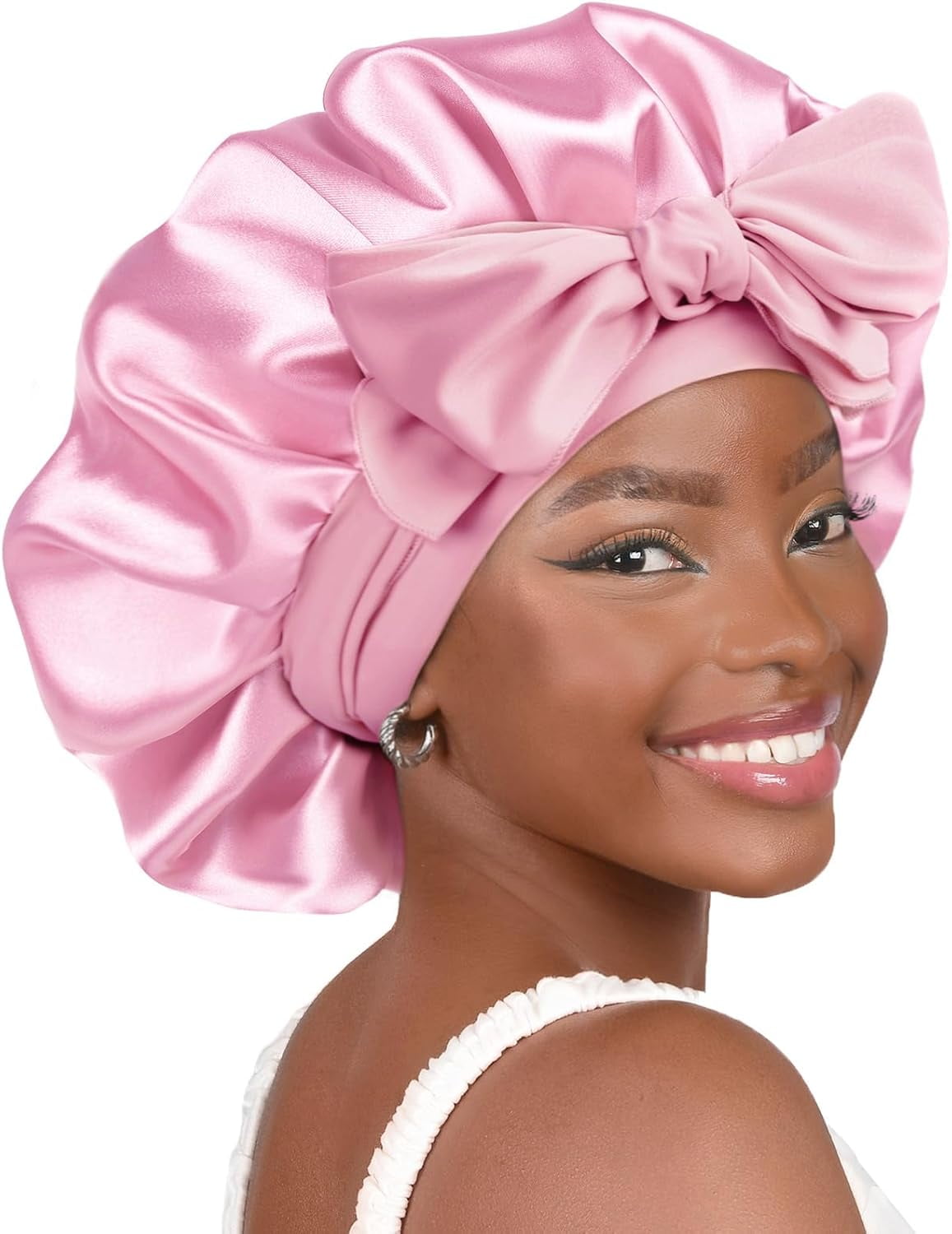 Satin Bonnet Silk Bonnet for Sleeping Double Layer Satin Lined Hair ...