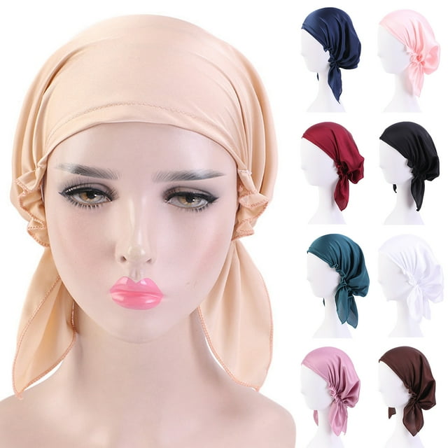 Satin Bonnet Sleep Cap, Silk Bonnet Hair Wrap for Sleeping Women No ...