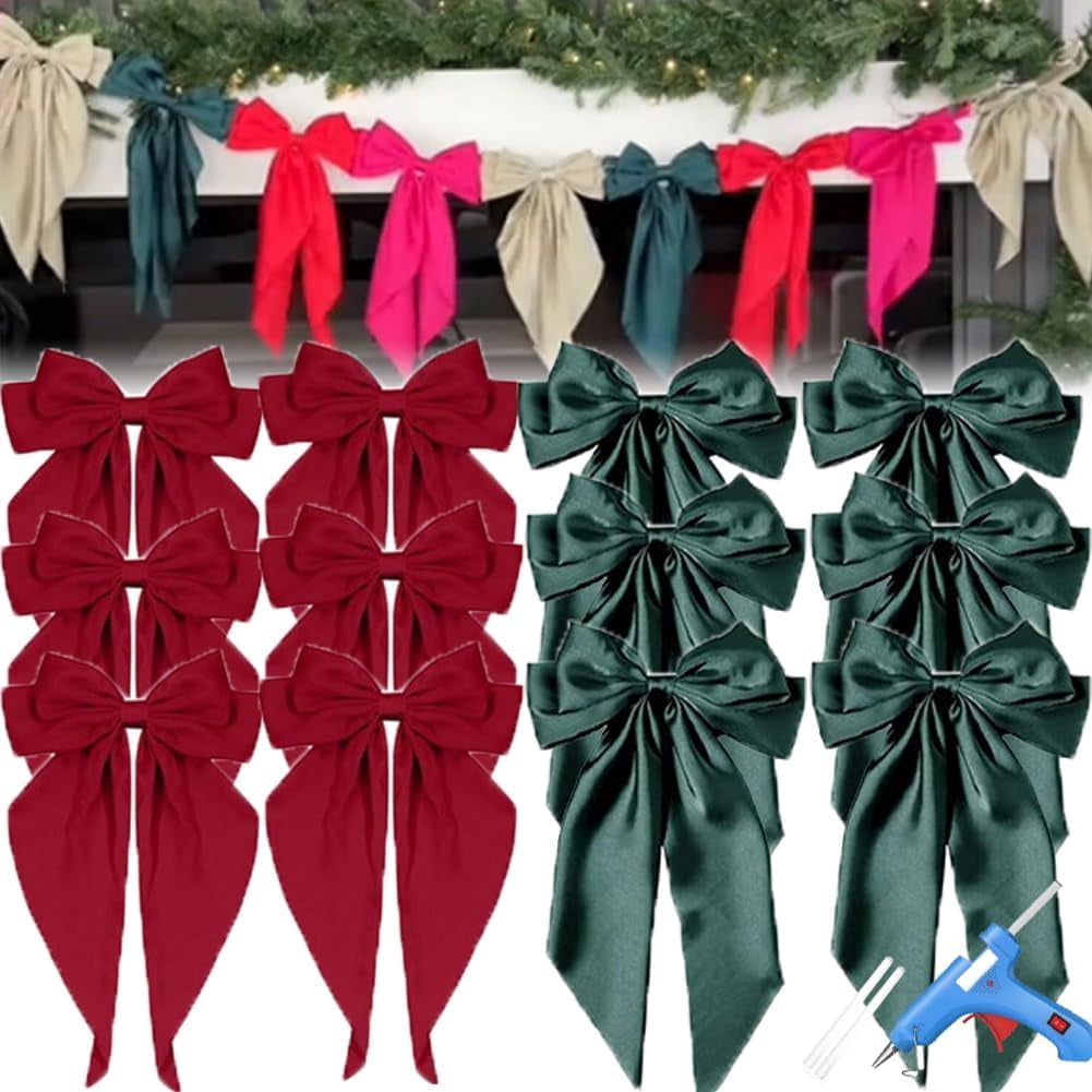 Satin Bow Garland DIY Bow Garland for Indoor Fire Pit Tabletop ...