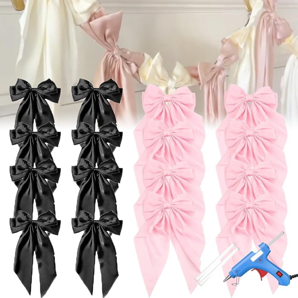 Satin Bow Garland DIY Bow Garland for Indoor Fire Pit Tabletop ...