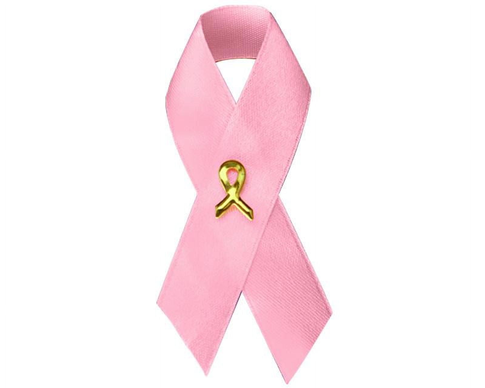 Satin Breast Cancer Awareness Ribbon Pins - Walmart.com