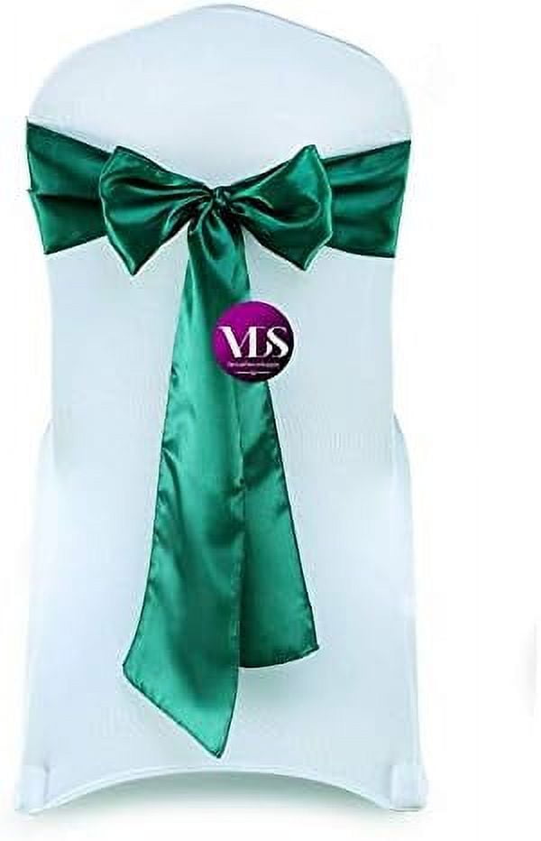 Satin Chair Sashes Chair Cover back Tie Sateen Bows Ribbon for Wedding ...