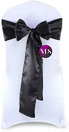 Satin Chair Sashes Chair Cover back Tie Sateen Bows Ribbon for Wedding ...