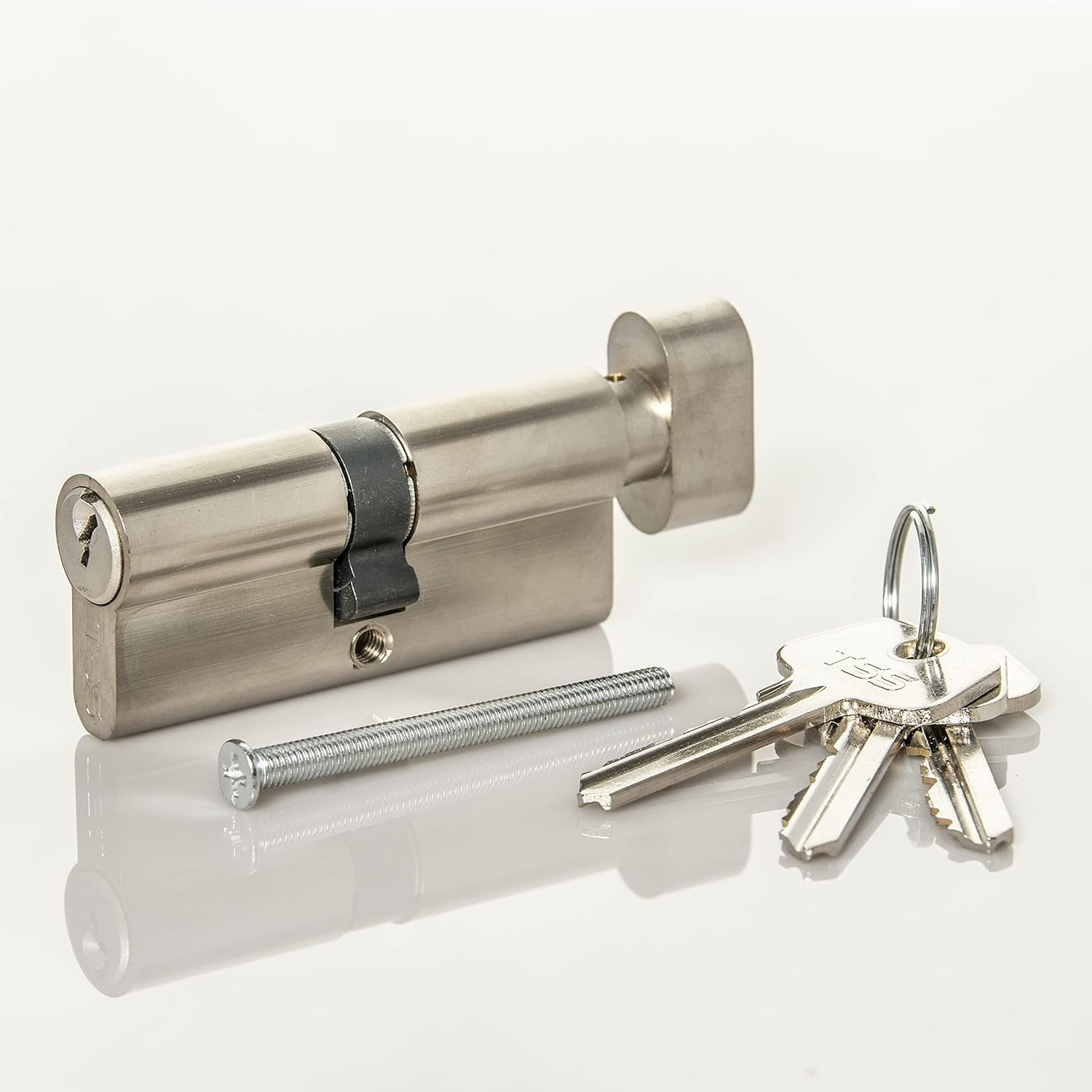 Satin Chrome Thumb Turn Euro Cylinder Lock, Euro Door Barrel Lock with ...