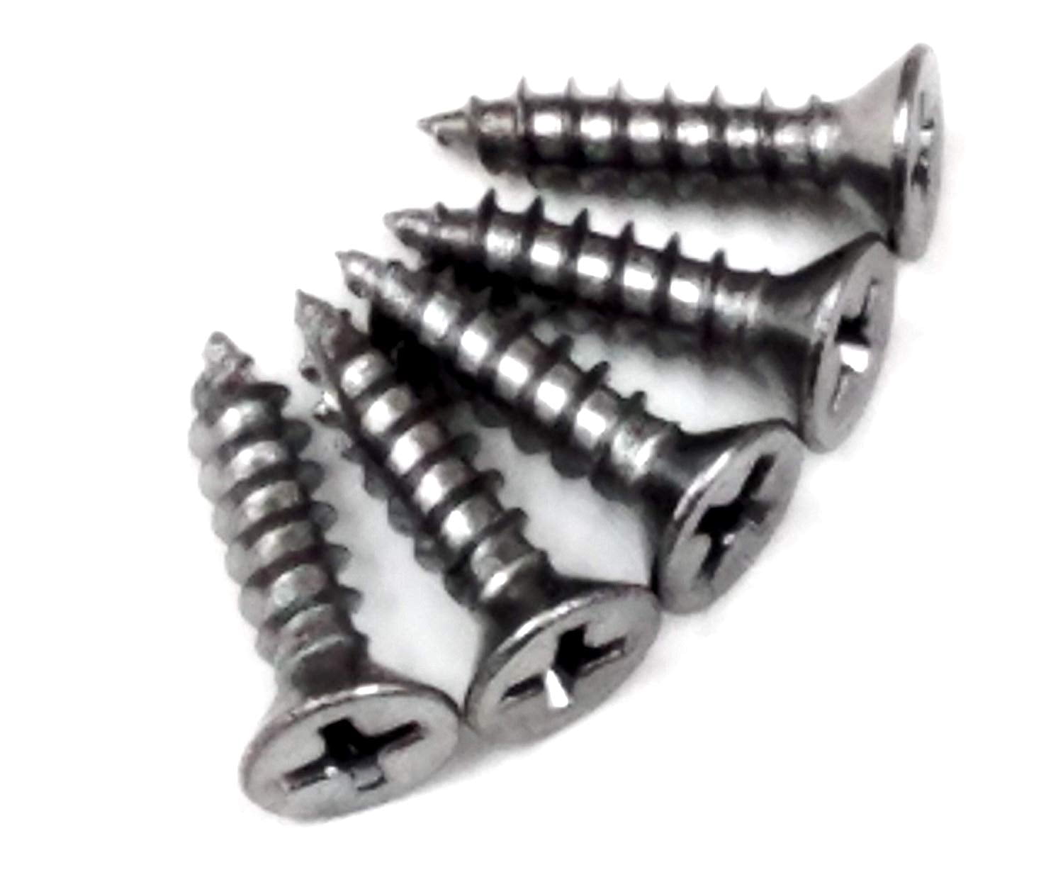 Satin Chrome Wood Screws for Hinges #9 x 3/4" Inch - Fly Cut for Self ...