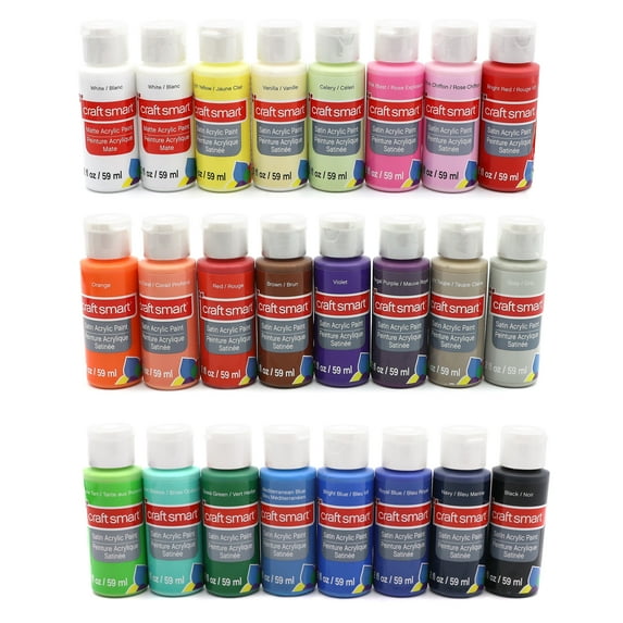 Craft Smart Satin Classic Acrylic Paint Set - Walmart.com