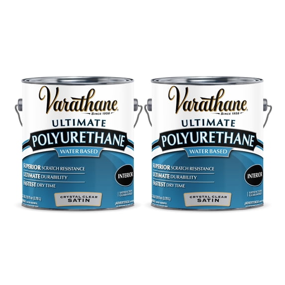 2 Pack, Satin Clear, Varathane Ultimate Polyurethane Water-Based-200231 ...