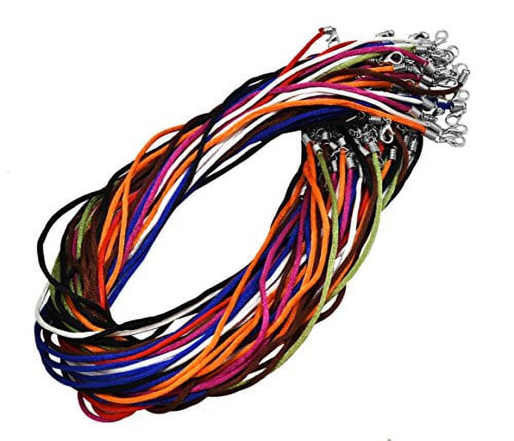 Satin Cord Necklaces with Clasp, Bulk Necklace Rope String for Jewelry ...