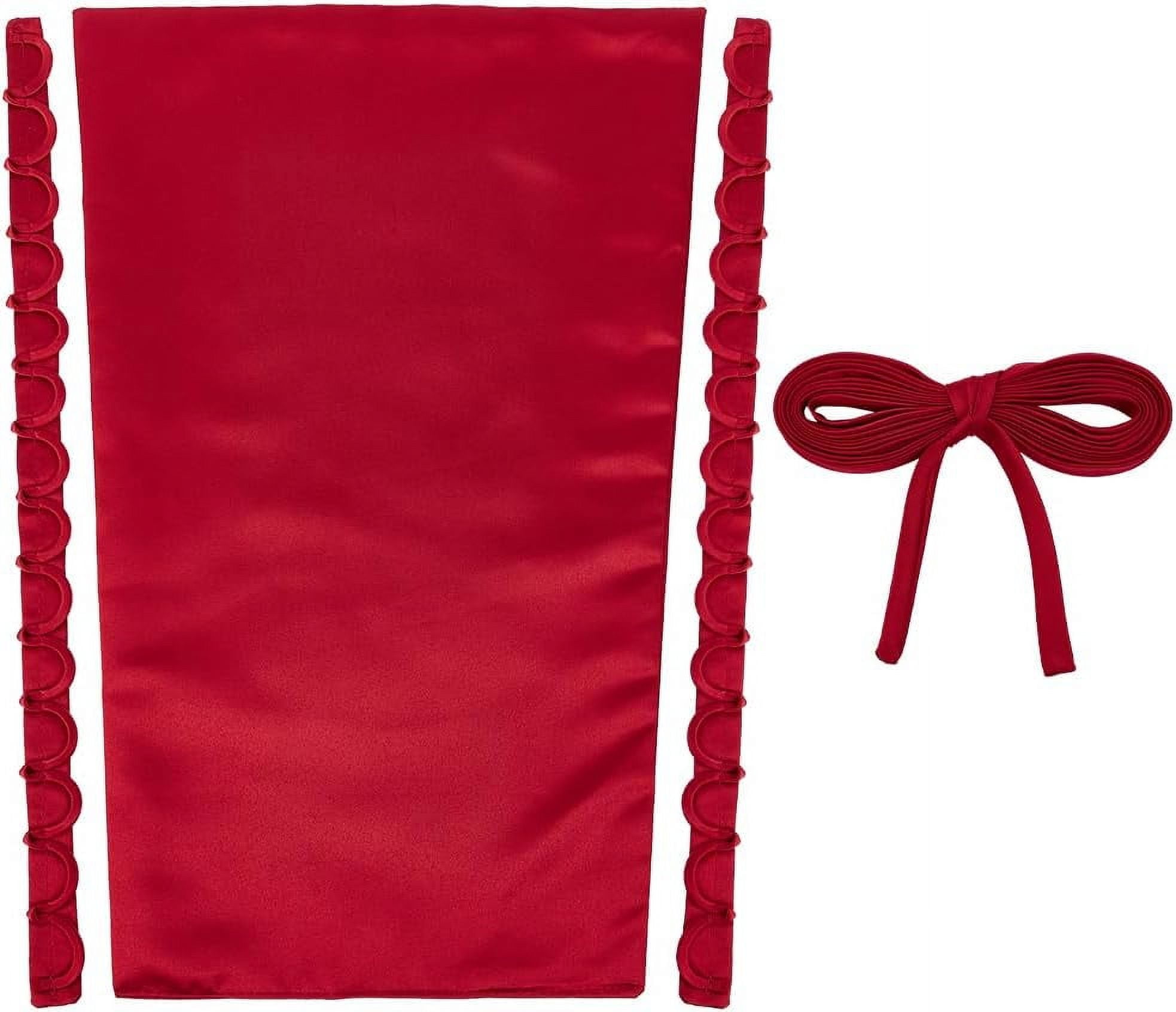 Satin Corset Back Kit Dark Red Corset Zipper Replacement Adjustable Fit ...