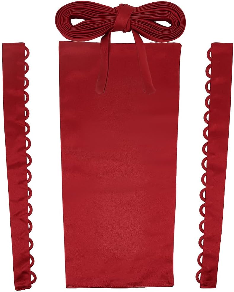 Satin Corset Kit Dark Red Bridal Dress Zipper Replacement Satin Corset ...