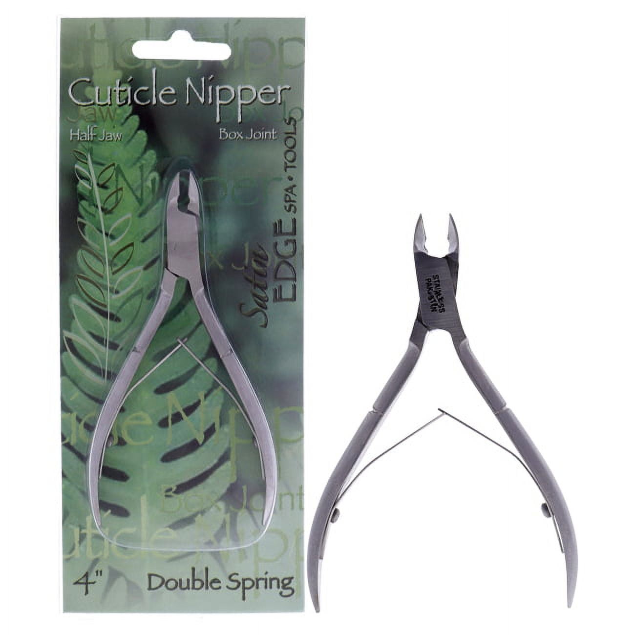 Satin Edge Cuticle Nipper Double Spring - Half Jaw, 4 Inch Nippers ...