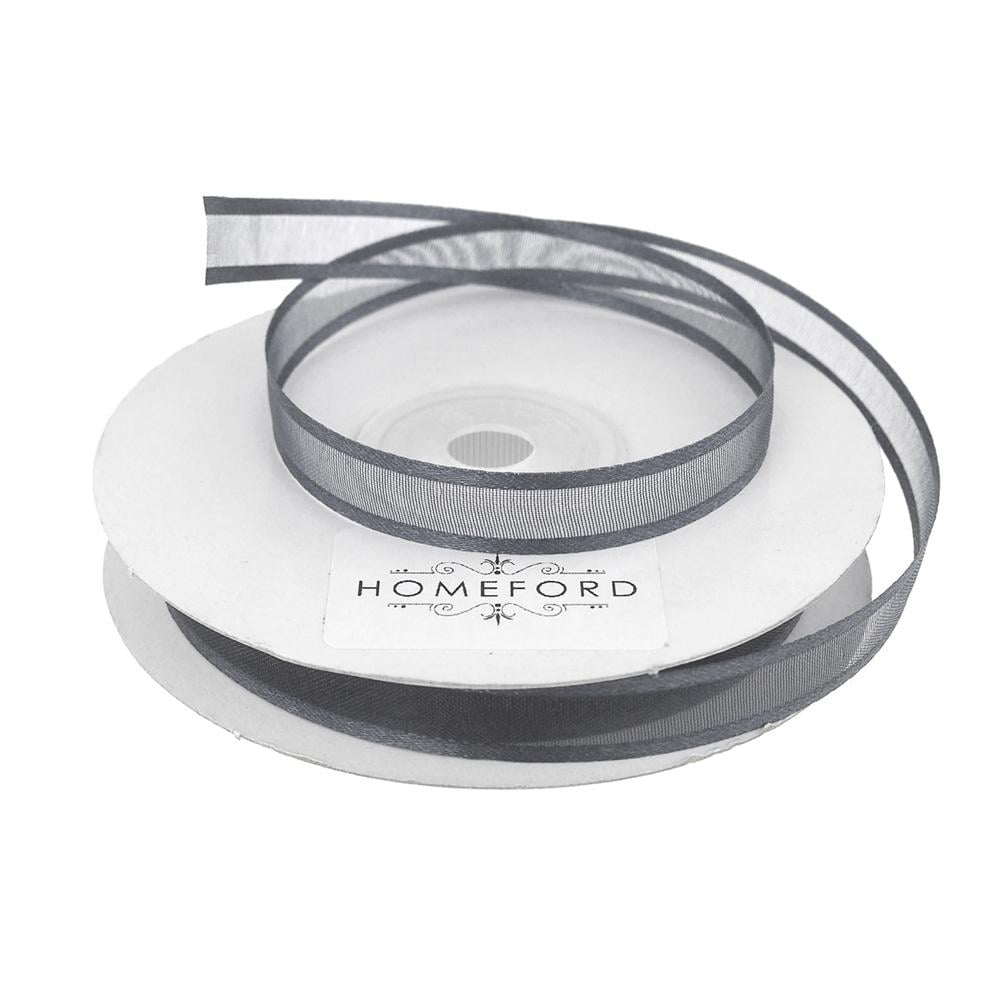 Satin Edge Sheer Organza Ribbon, 3/8-inch, 25-yard, Silver - Walmart.com