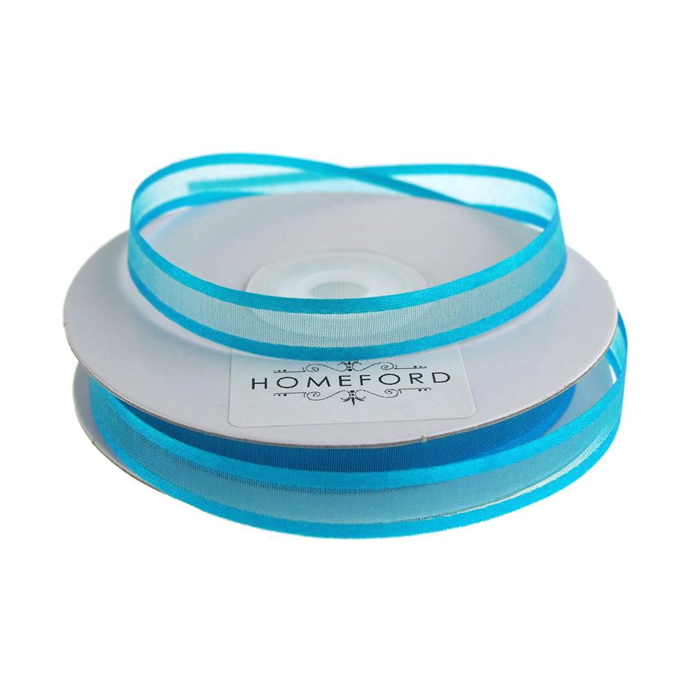 Satin Edge Sheer Organza Ribbon, 3/8-inch, 25-yard, Turquoise - Walmart.com