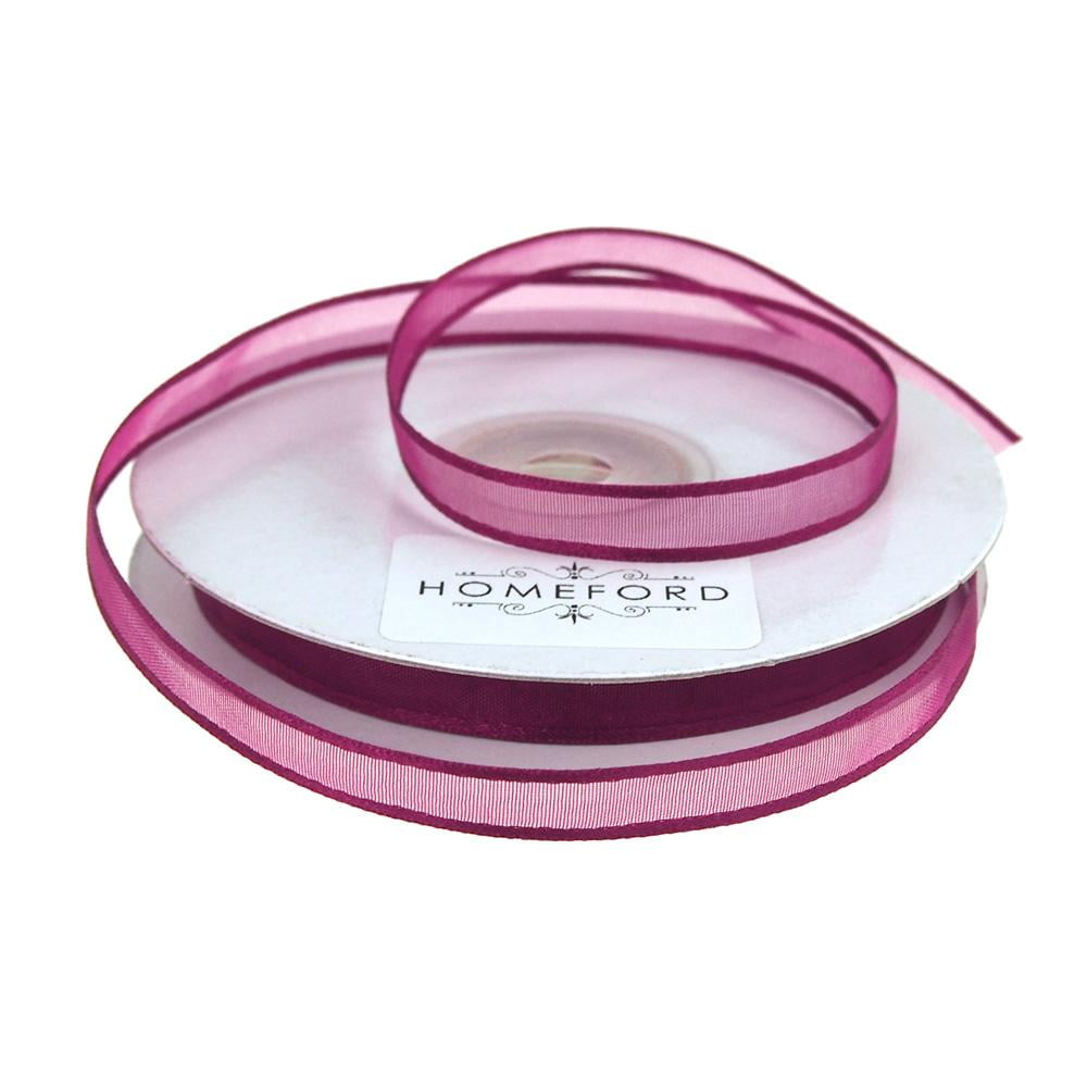 Satin Edge Sheer Organza Ribbon, 3/8-inch, 25-yard, Wine - Walmart.com