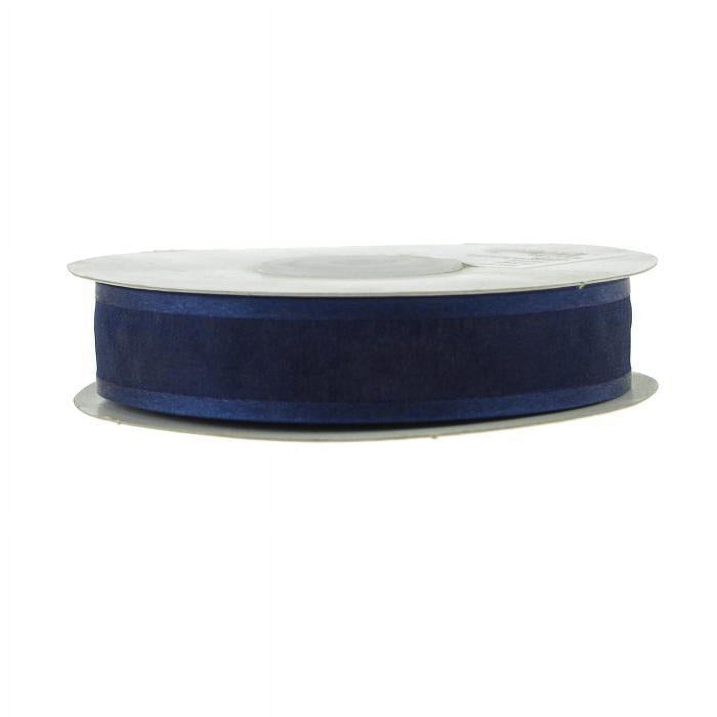Satin-Edge Sheer Organza Ribbon, 7/8-Inch, 25-Yard - Navy Blue ...