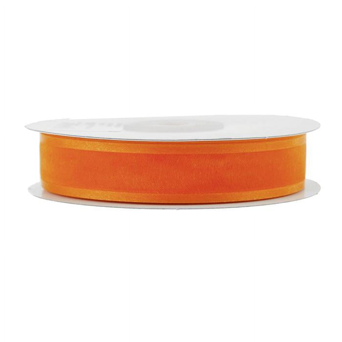 Satin-Edge Sheer Organza Ribbon, 7/8-Inch, 25-Yard - Orange - Walmart.com