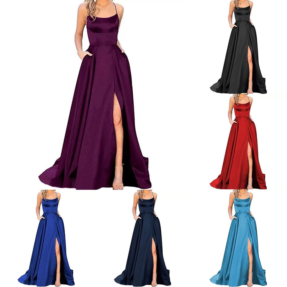 Satin Evening Dress Dresses Elegant Long Dress Off Shoulder Party Silk ...