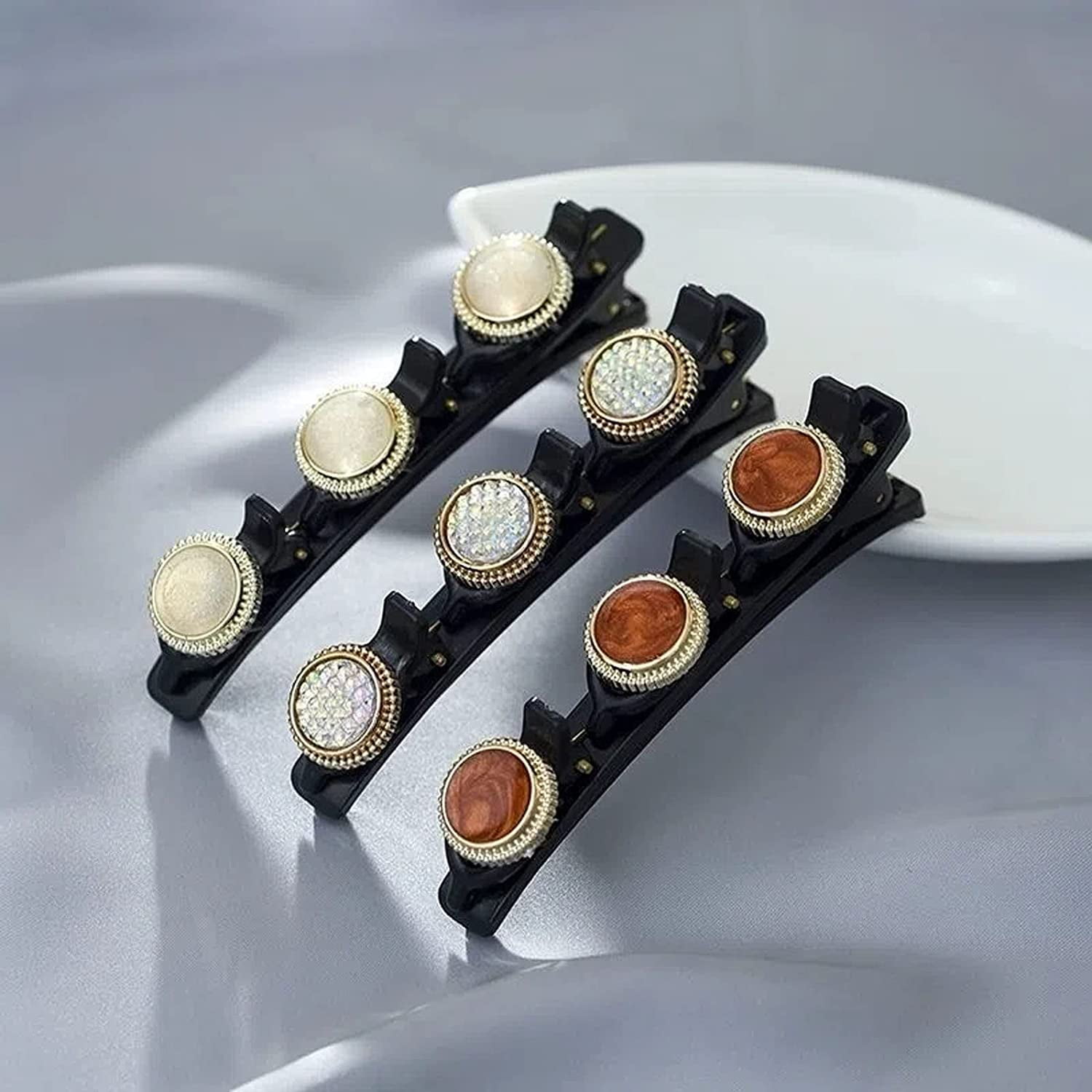 Satin Fabric Hair Bands,Hair Sectioning Clips for Styling Sectioning ...