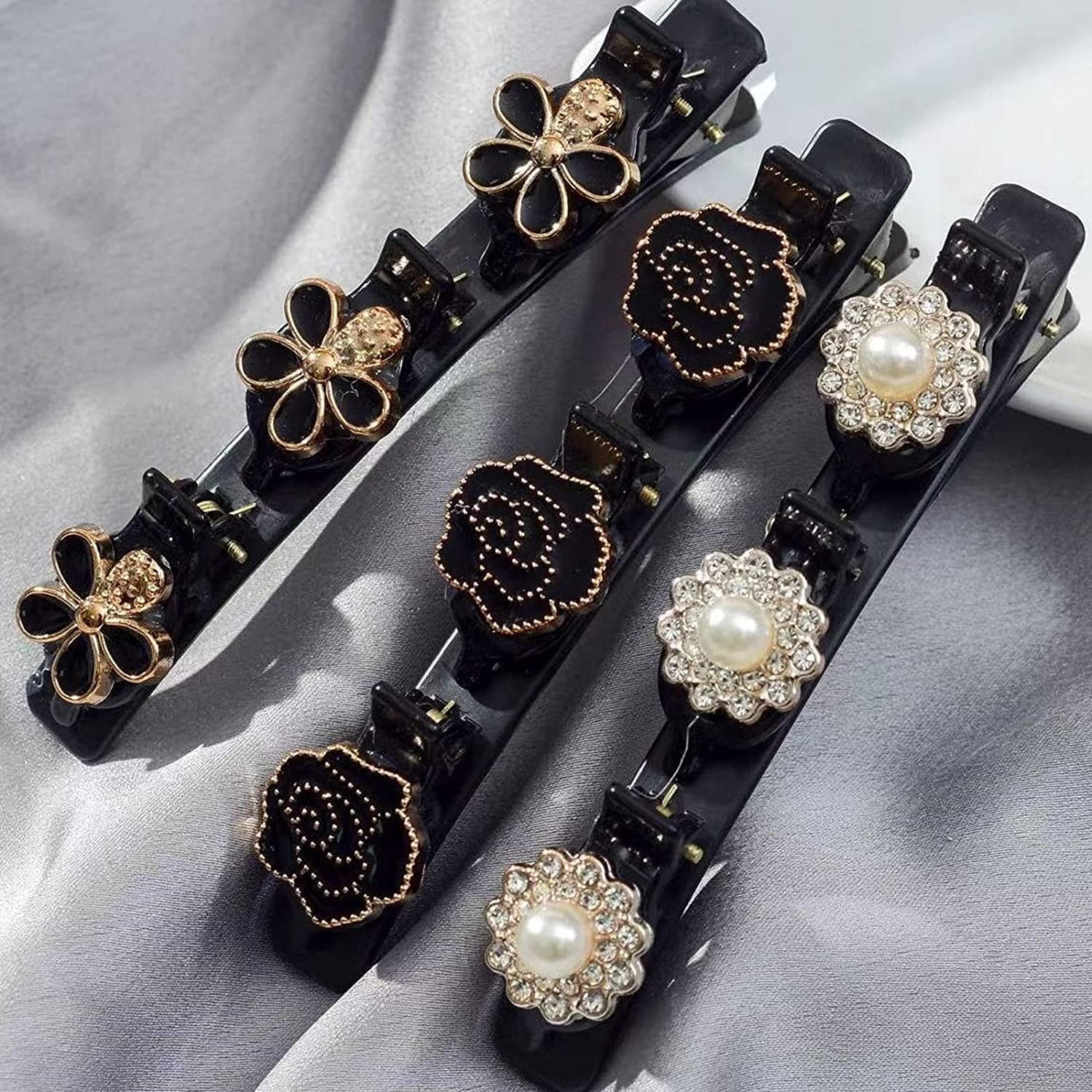 Satin Fabric Hair Bands,Hair Sectioning Clips for Styling Sectioning ...