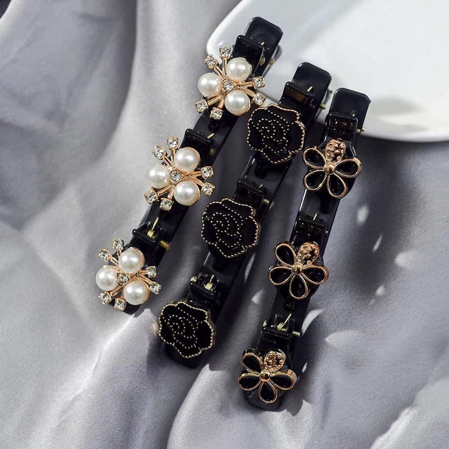 Satin Fabric Hair Bands,Hair Sectioning Clips for Styling Sectioning ...