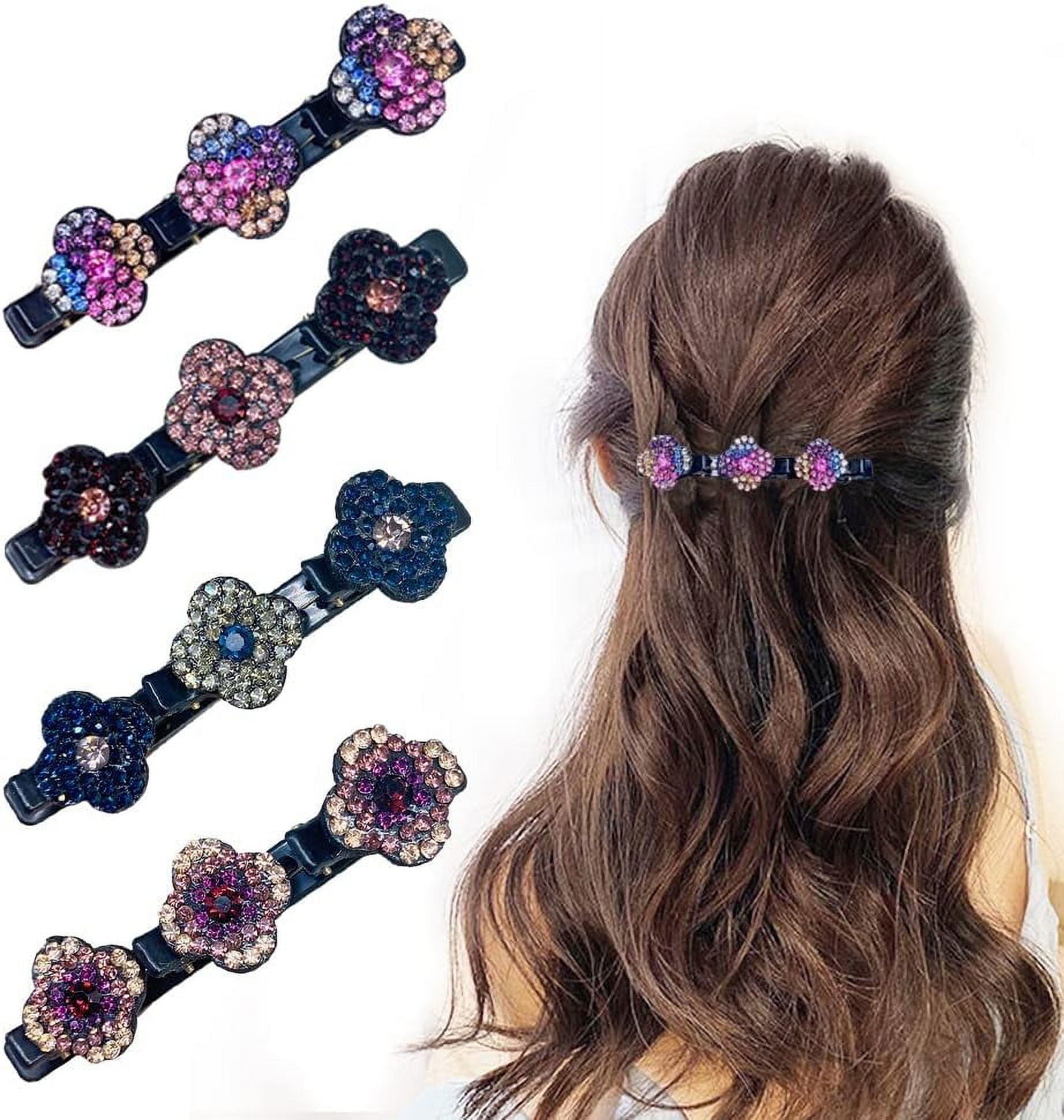 Satin Fabric Hair Bands, Rhinestone Clover Hair Clips, Duckbill Hair ...