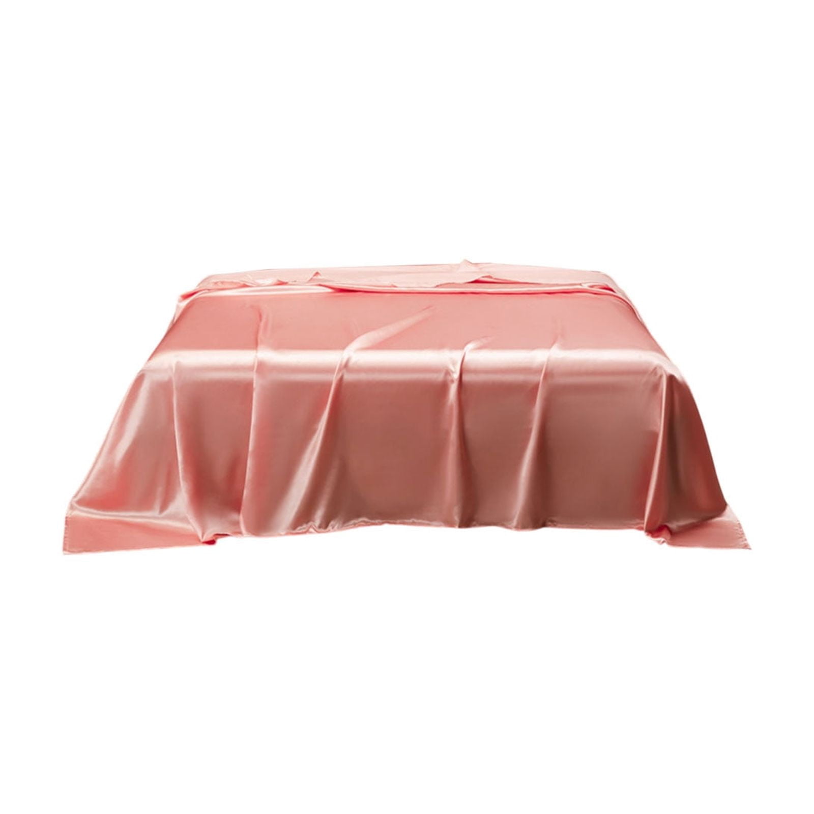Satin Flat Sheet 66x96 Inch, Wrinkle-Free Silky Bed Sheet King Queen ...
