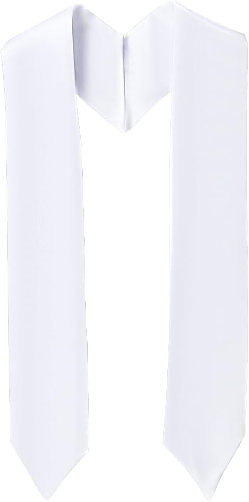 Satin Graduation Stole Graduation Sash White 1800x117x1mm - Walmart.com