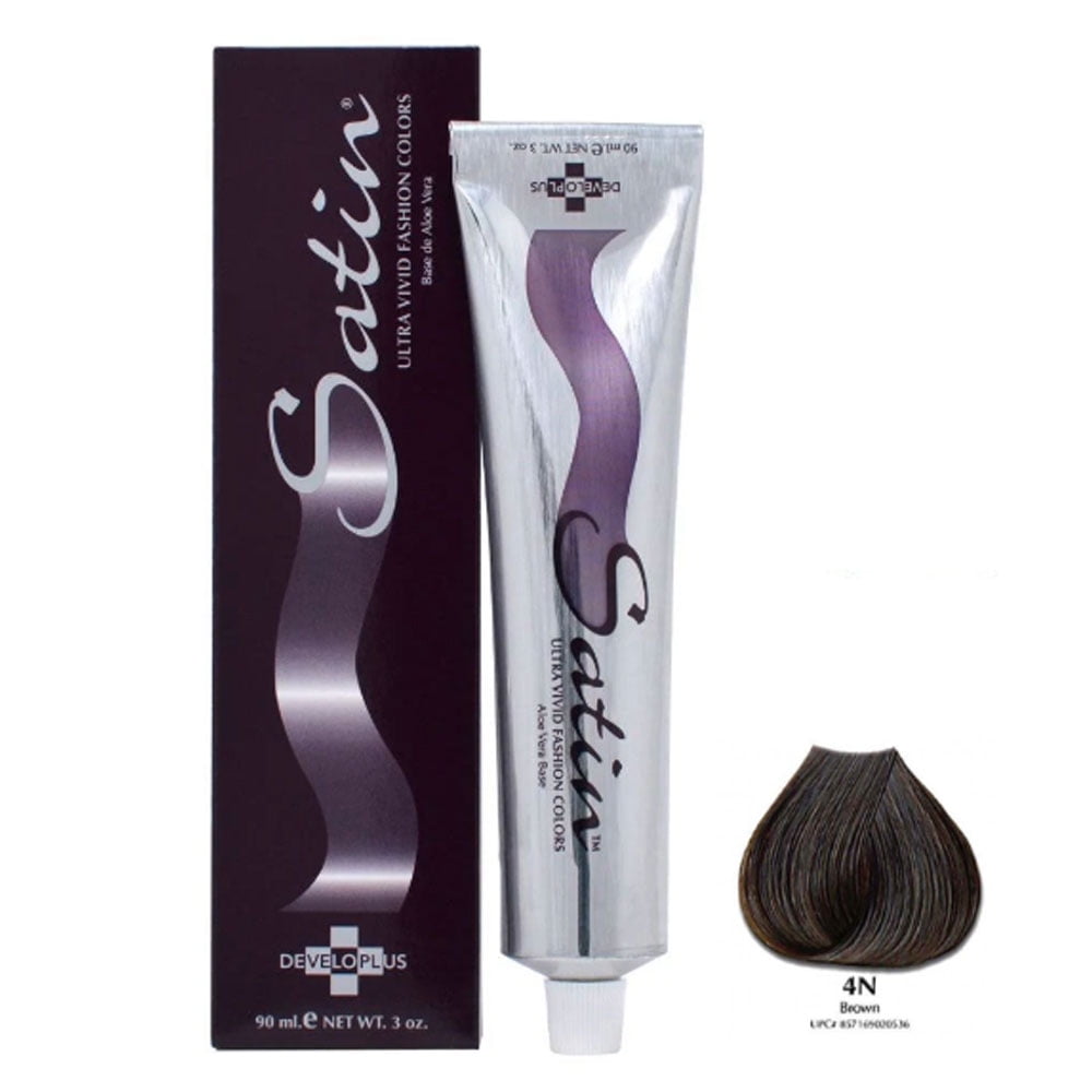 Satin Hair Color 4N Brown 3 Oz,Pack of 3 - Walmart.com