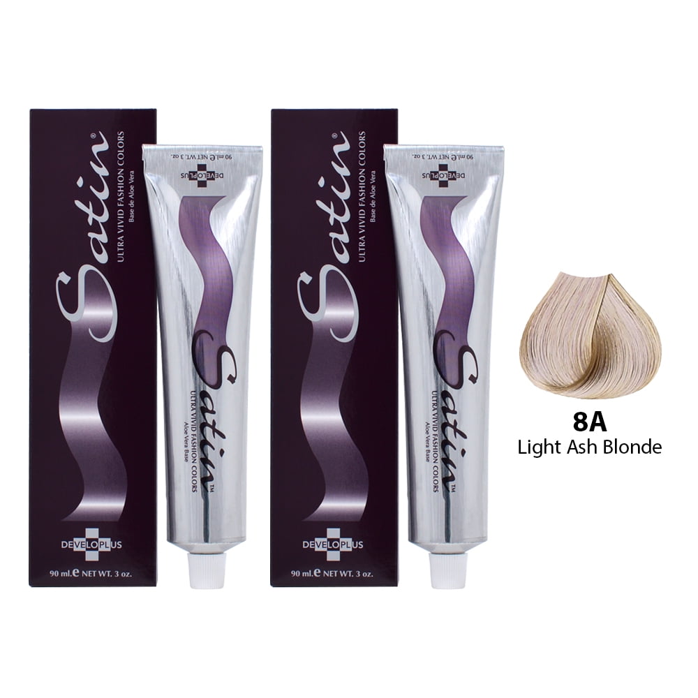 Satin Haircolor 8A Light Ash Blonde (Pack of 2) - Walmart.com