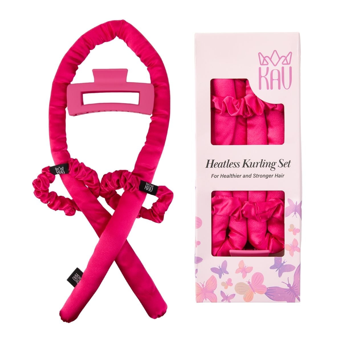 Satin Heatless Curling Rod Set, Hair Rollers for Curls, Premium Satin ...
