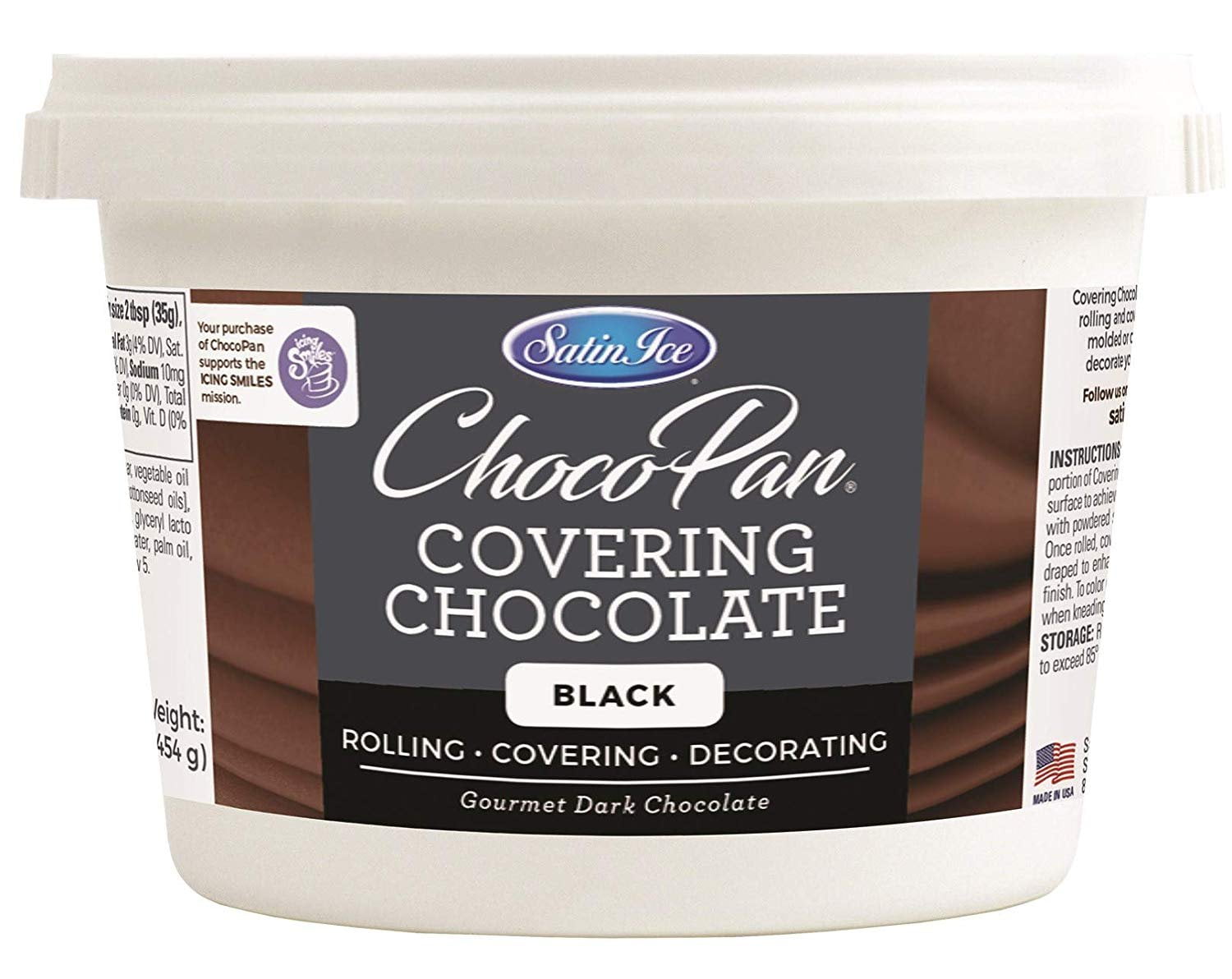 Satin Ice ChocoPan Black Covering Chocolate, 1 Pound - Walmart.com