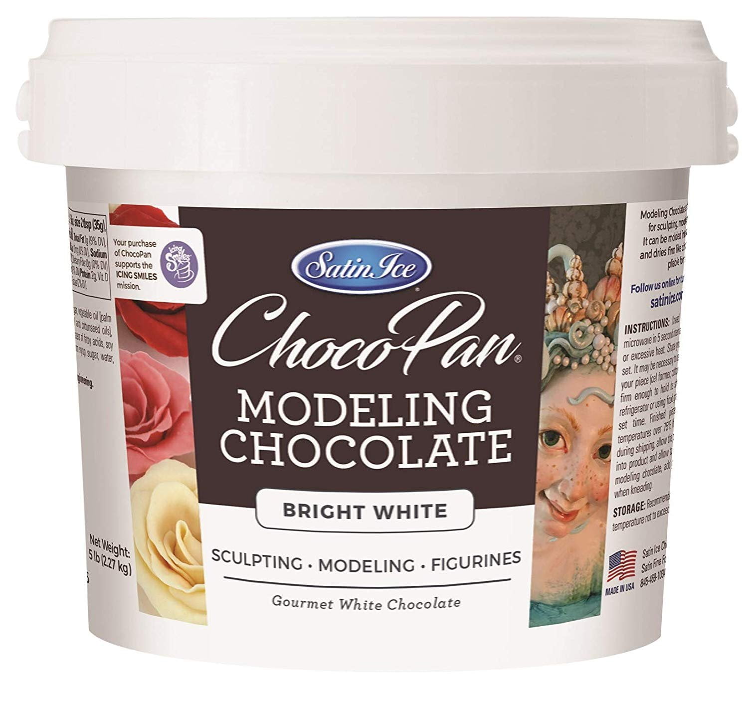 Satin Ice ChocoPan Bright White Modeling Chocolate, 5 Pound - Walmart.com