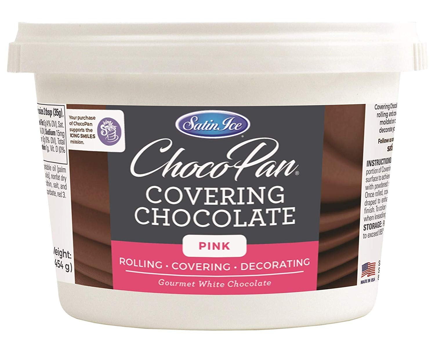Satin Ice ChocoPan Pink Covering Chocolate, 1 Pound - Walmart.com