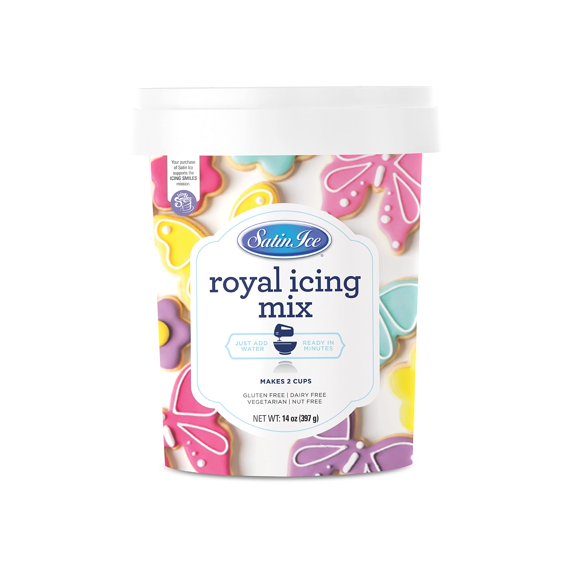 Satin Ice Royal Icing Mix, White, 14 Ounce, Versatile for Decorating ...
