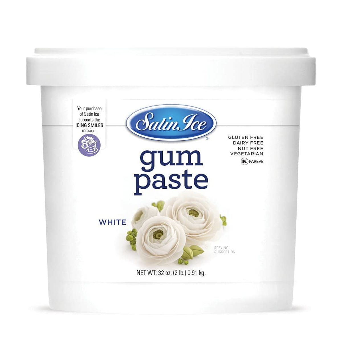 Satin Ice White Gum DEF29 Paste, Vanilla, 2 Pound - Walmart.com