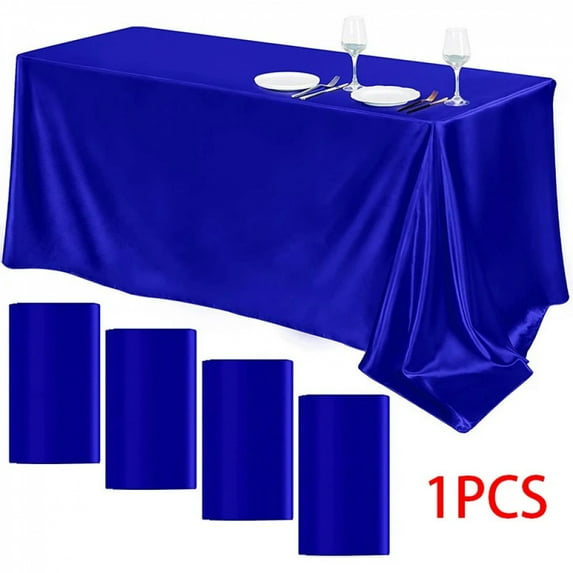 Satin Large Tablecloth Bright Smooth Solid Color Table Cover Wedding ...