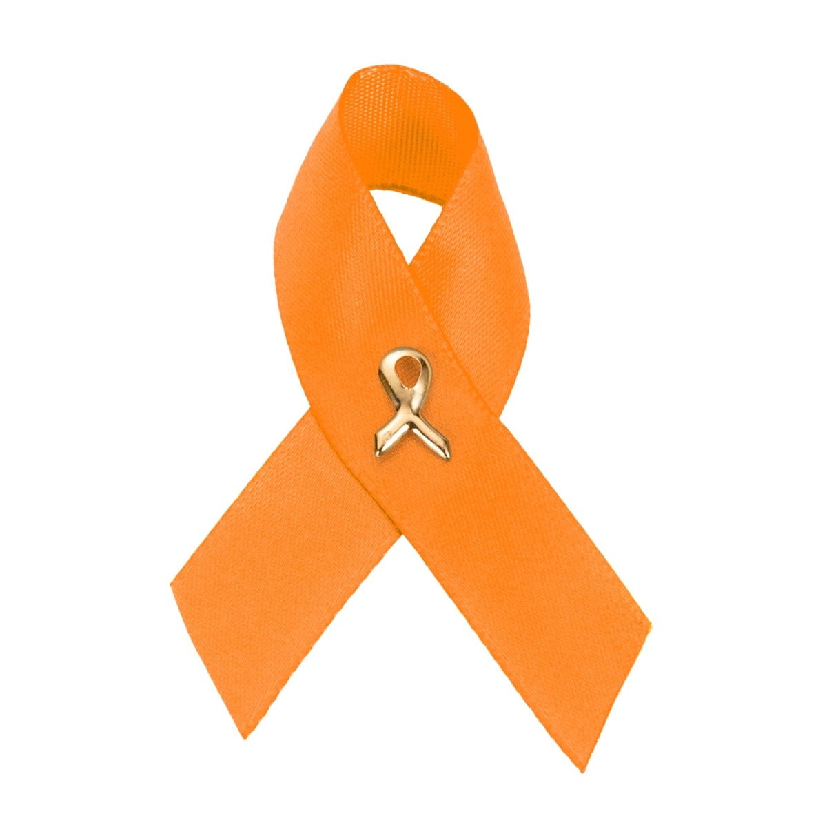 Satin Leukemia Awareness Orange Ribbon Pins - Walmart.com