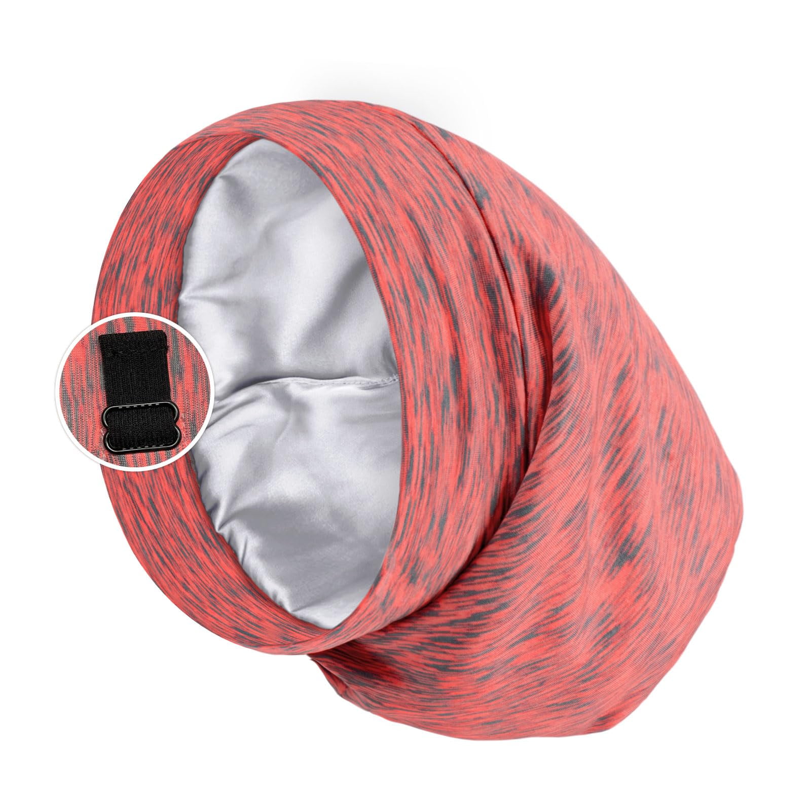Satin Lined Sleep Cap Bonnet for Curly Hair and Braids, Stay On All ...