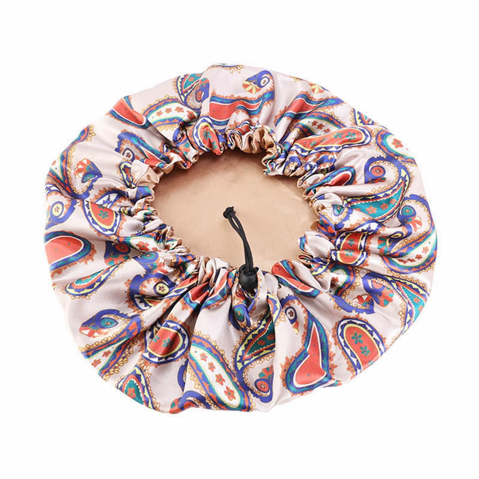 Satin Lined Sleep Cap Silk Feel Sleeping Bonnet Hair Wrap For Women ...